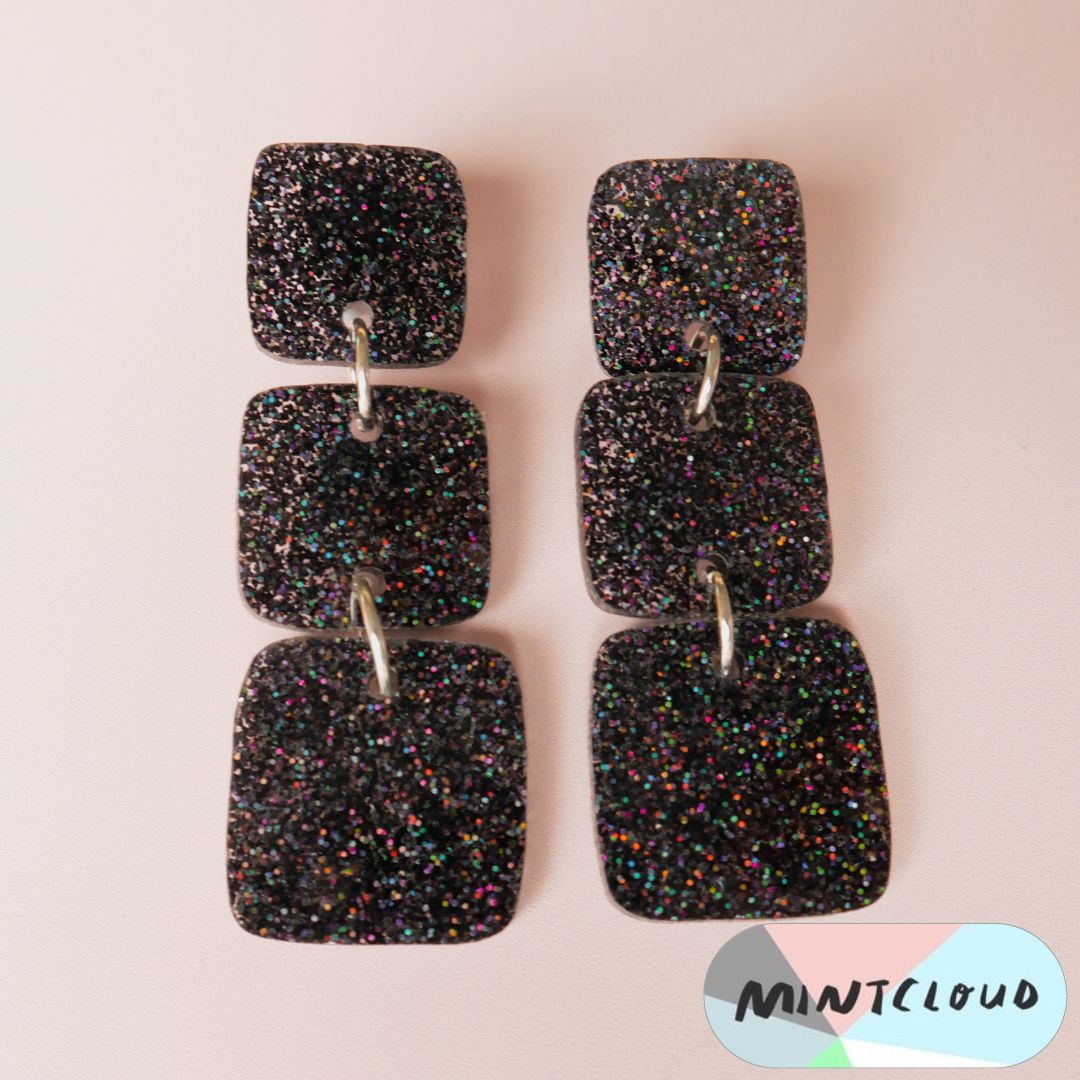 Mintcloud Square Triplets Dangle - Various Colours – Have You Met Charlie?